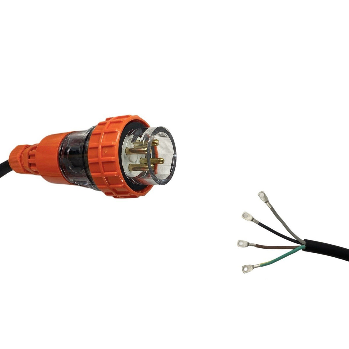 Appliance Lead 20 Amp 4 Pin Round Three Phase Plug with Bootlace Pins ...