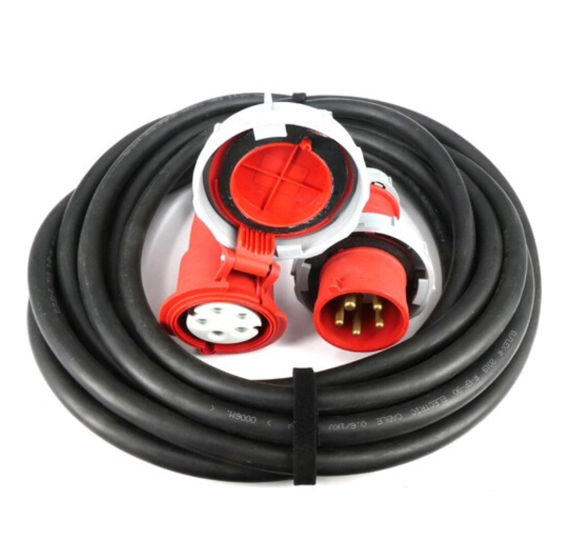 CEE FORM 32 Amp Extension Lead 3 Phase 5 Pin 25 Metres IEC309 IP67 cee ...