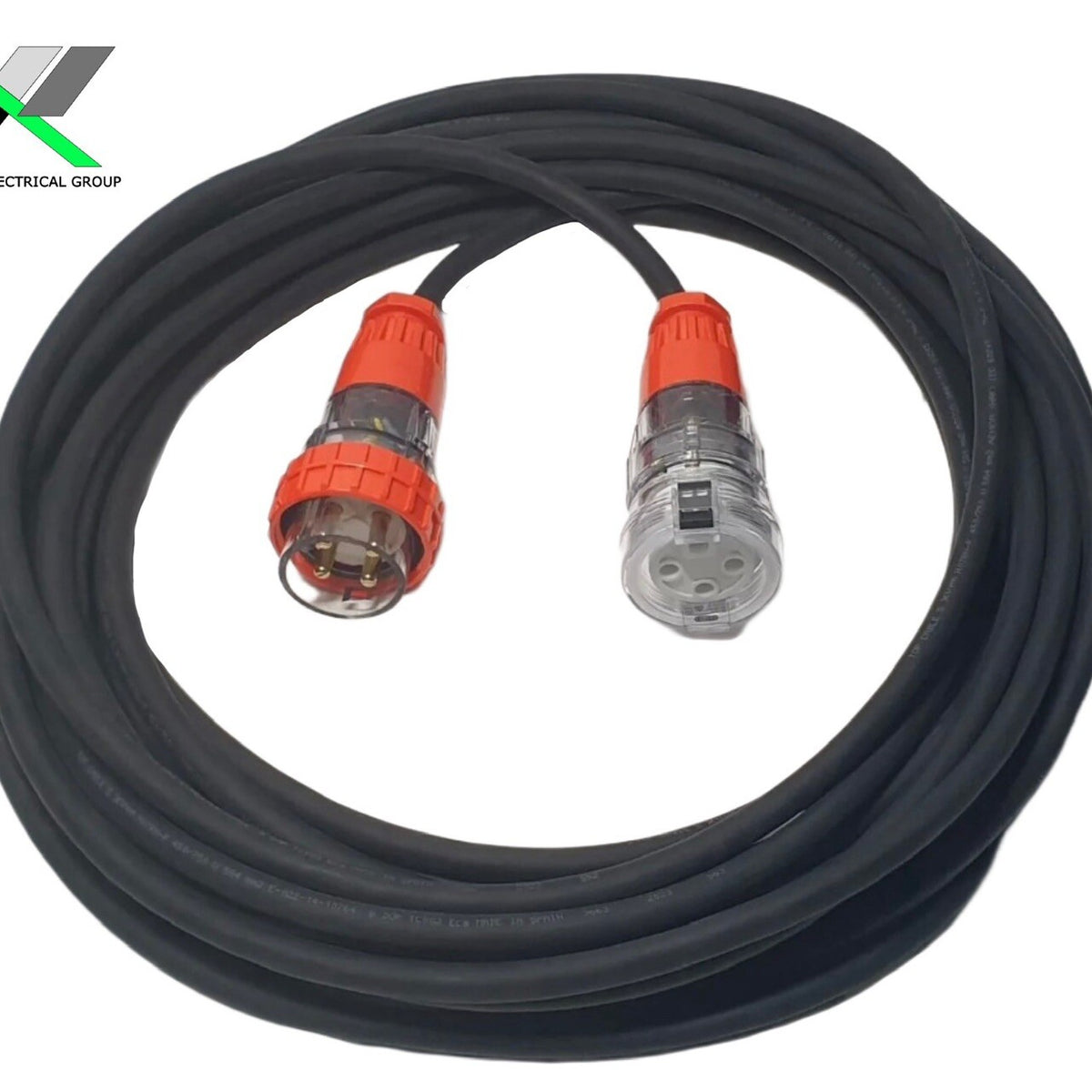 40 Amp 15m Extension Lead, 3 Phase, 4 pin, 415V 40A Heavy Duty Cable 3 ...
